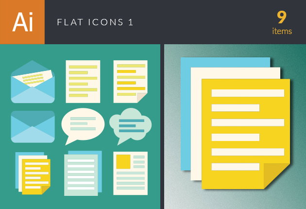 Flat Icons Vector Set 1