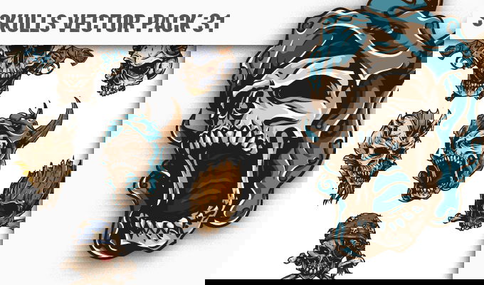 Skulls Vector Pack 31