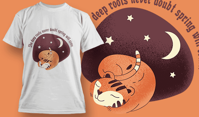 The Deep Roots Never Doubt Spring Will Come | T Shirt Design Template ...