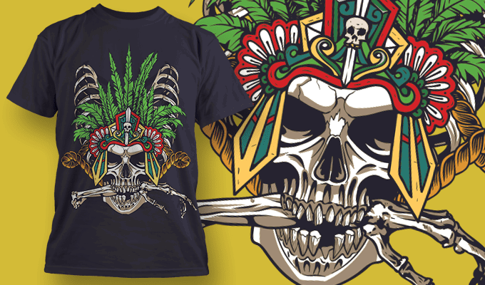 Aztec Design | T-Shirt Design Template 4100 | Designious