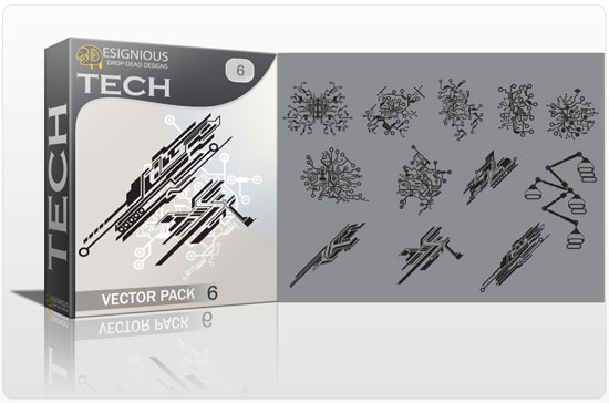 Tech shapes vector pack 6 | Designious