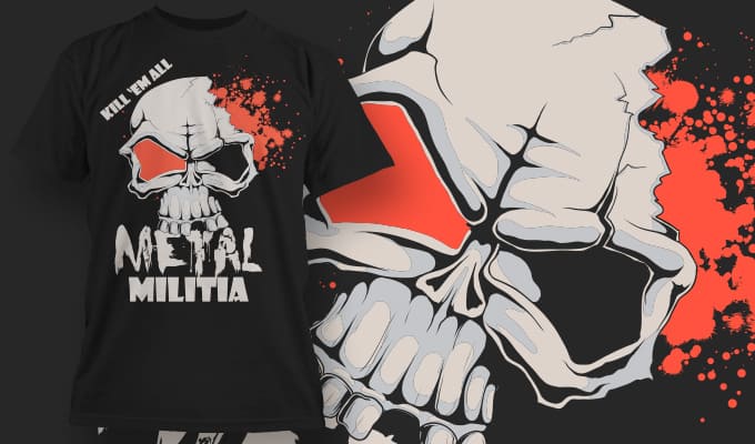 Metal militia T-shirt Design 1121