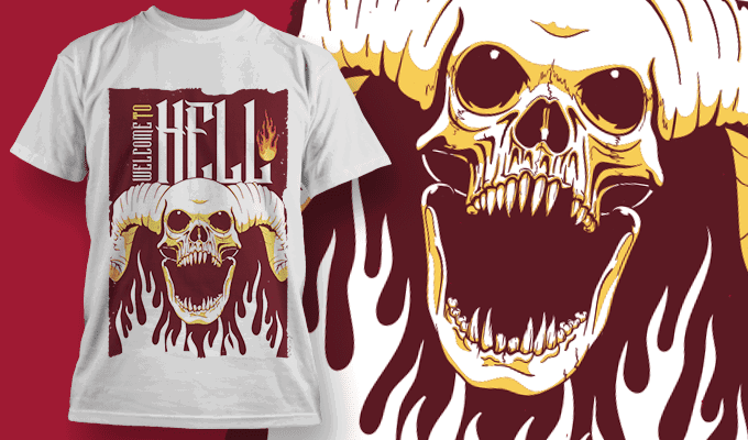 Welcome To Hell | T-Shirt Design Template 4073
