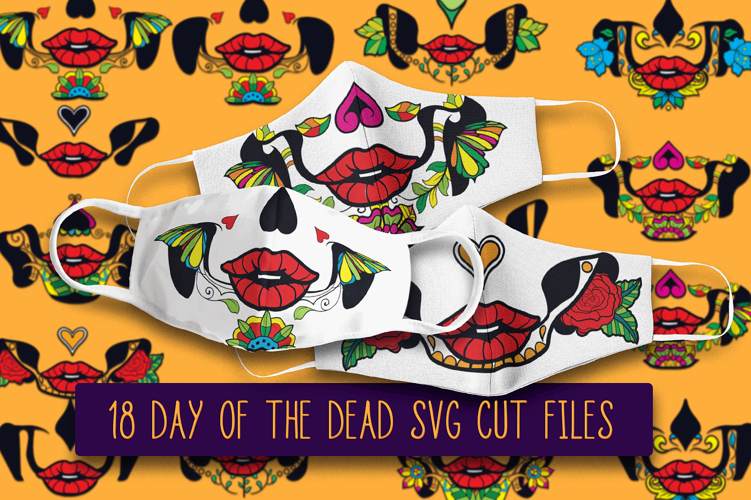 18 "Day of The Dead" Calavera Face Mask Designs | Designious