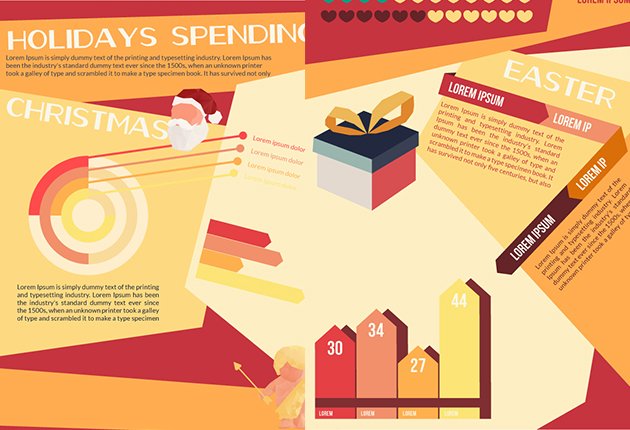 Holidays Vector Infographics
