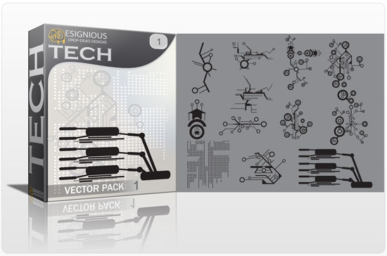 Tech shapes vector pack | Designious