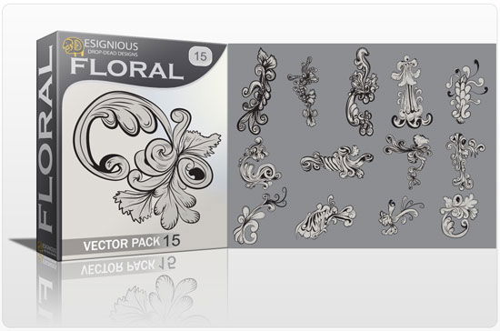 Floral vector pack 15 | Designious