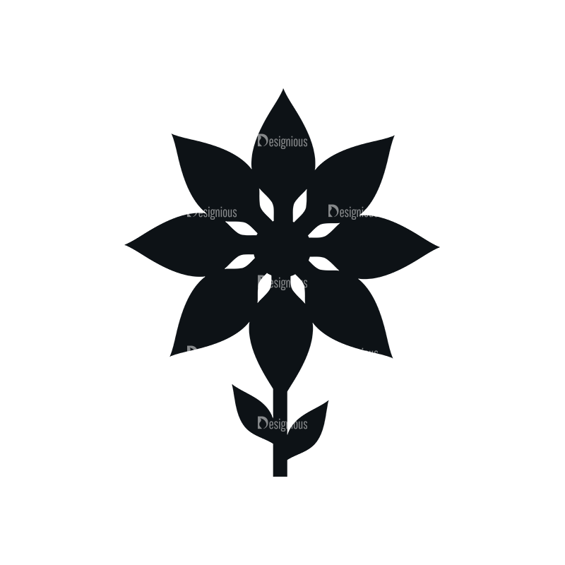 Simple Flat Flowers Set 1 Vector Flower 01 | Designious