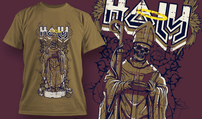 Holy Priest | T Shirt Design Template 4029 | Designious