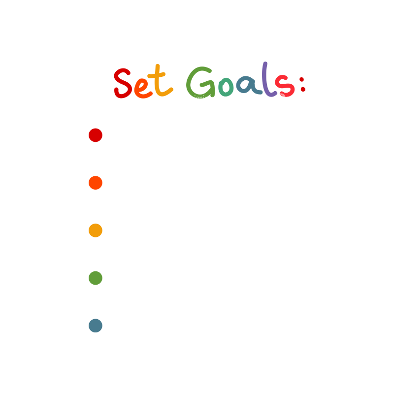 Set Goals Vector Set 1 Vector Goals List 06