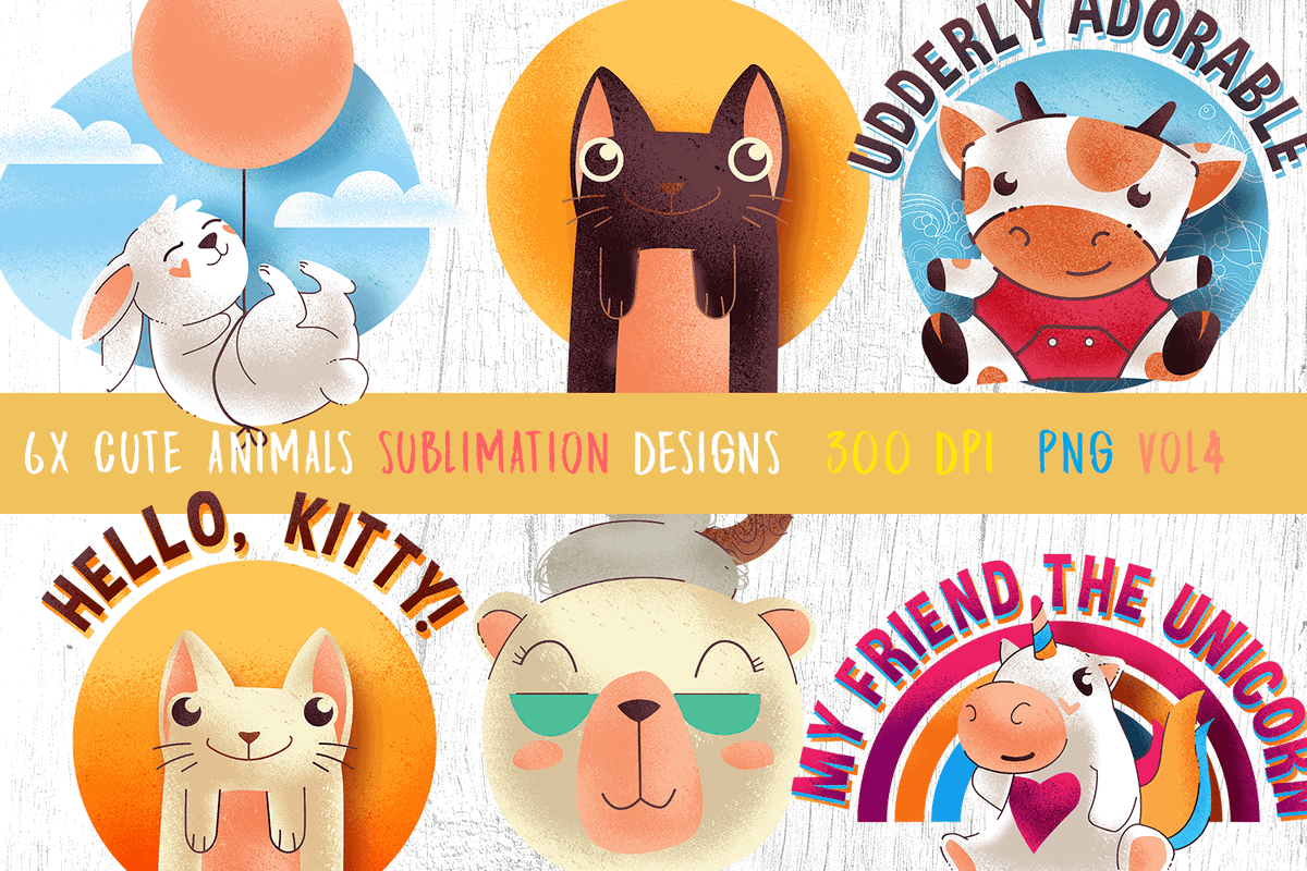 Cute Animals - Kawaii Sublimation Bundle Vol 4