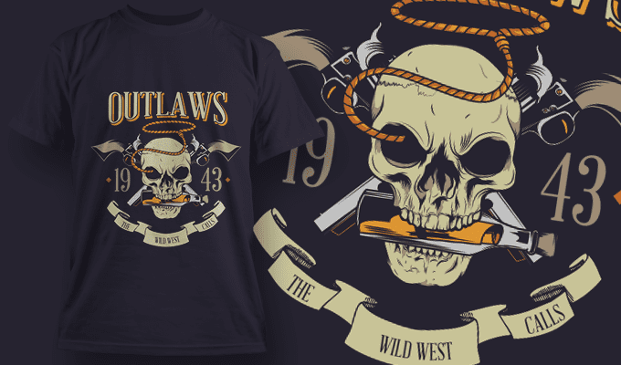 Outlaws | T-Shirt Design Template 4111